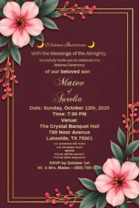4 Free Templates for 'Walima invitation card' | PosterMyWall