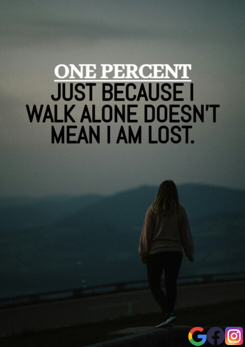 Plantilla de WALK AND LOST QUOTE TEMPLATE | PosterMyWall