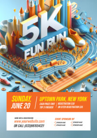 Walk And Run Event Flyer A4 Template | PosterMyWall