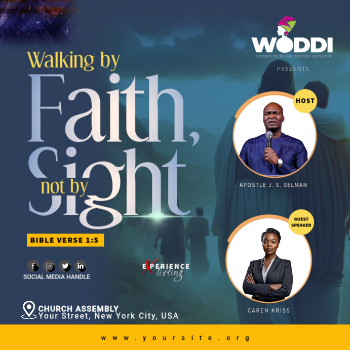 Walking by Faith, not by Sight Template | PosterMyWall