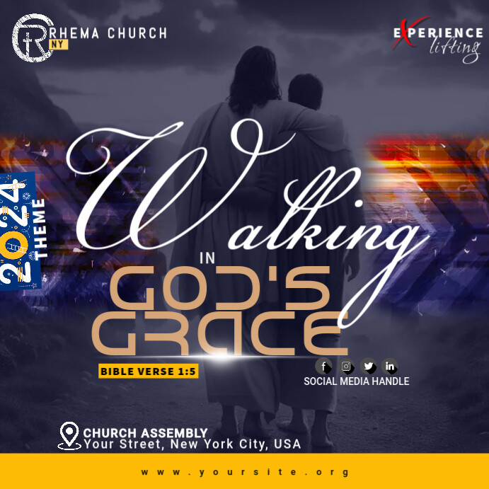 Walking in God's Grace Template | PosterMyWall