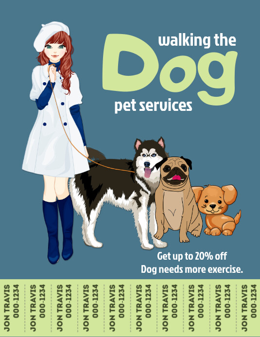 Walking Your Dog Templates | PosterMyWall