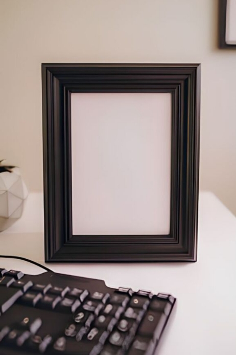 Copy of Wall Art Frame with Keyboard Accent on Table | PosterMyWall