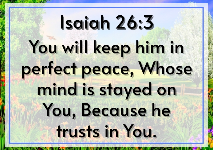 WALL PAPER ISAIAH 26:3 Template | PosterMyWall