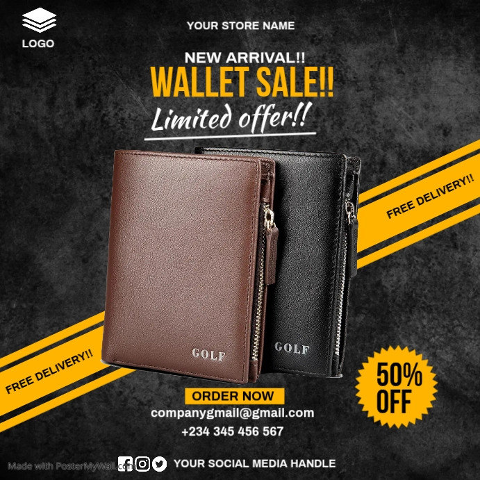 wallet sale Template | PosterMyWall