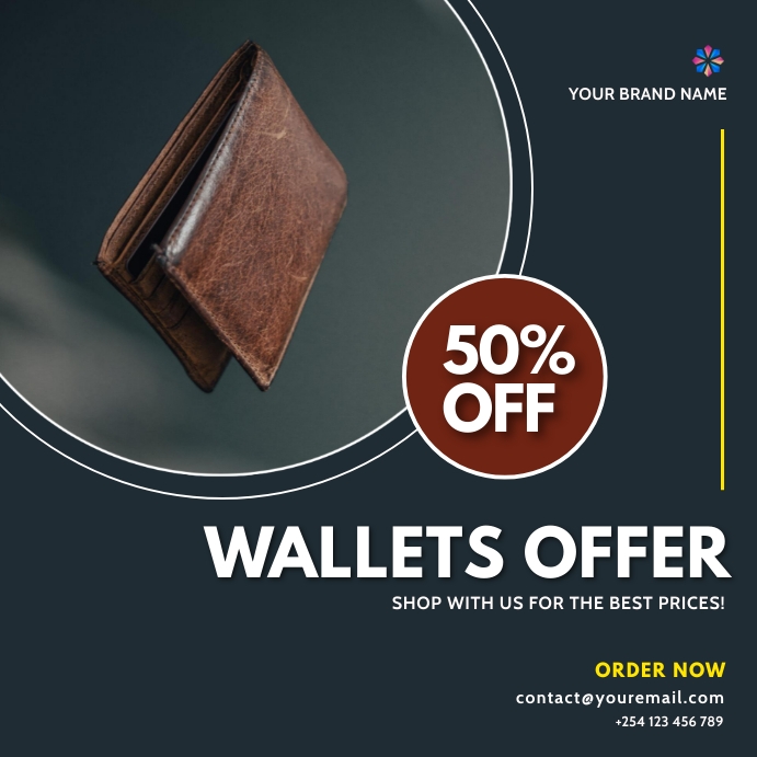 Copy of wallets fashion sale template | PosterMyWall