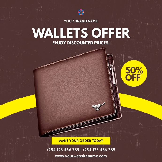 Copy of wallets fashion sale template | PosterMyWall