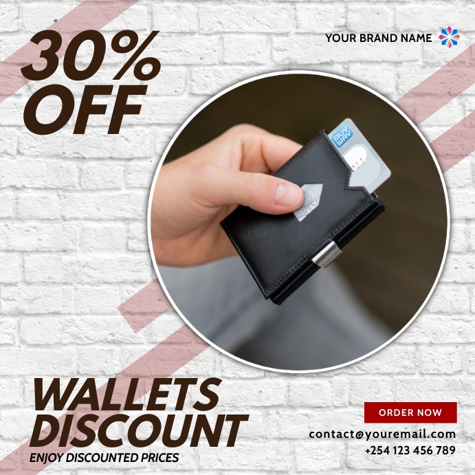Copy of wallets fashion sale template | PosterMyWall
