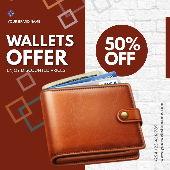 Copy of wallets fashion sale template | PosterMyWall