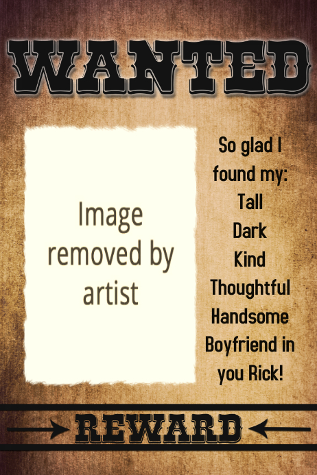 Copy of Wanted Boyfriend Romantic Poster Anniversary | PosterMyWall