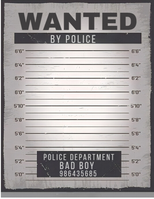 Wanted by police flyer Template | PosterMyWall