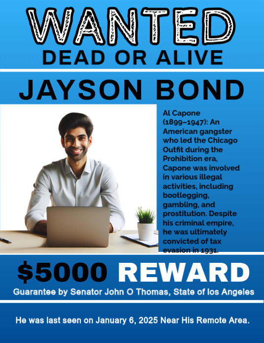 Copy of Wanted criminals design template | PosterMyWall