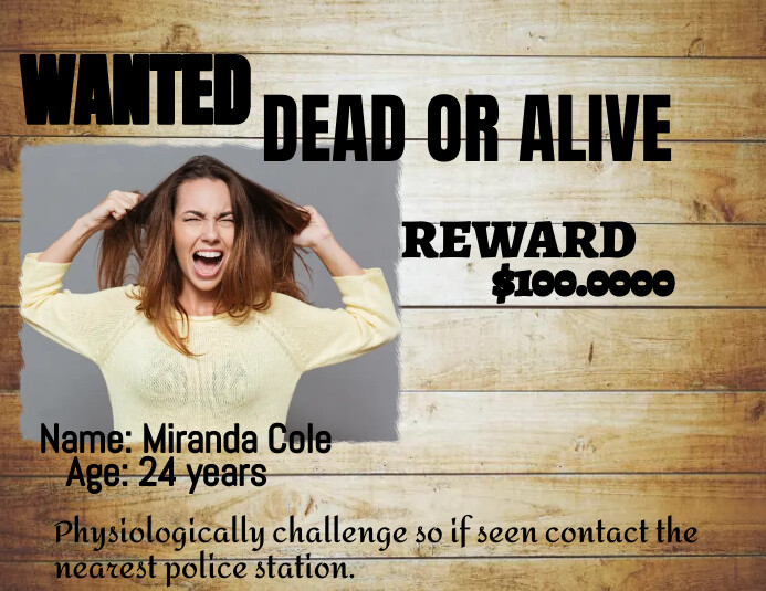 Wanted flyer Template | PosterMyWall