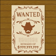 wanted poster frame Template | PosterMyWall