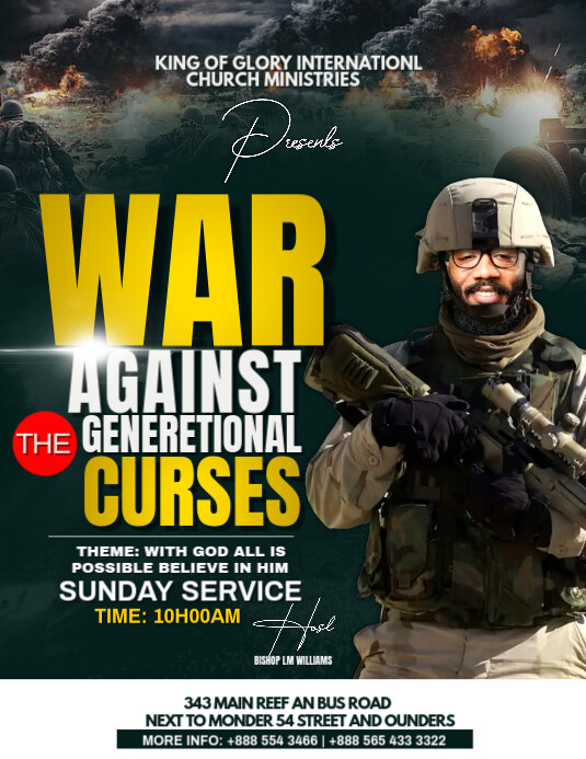 war against curses Template | PosterMyWall