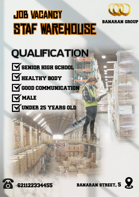 Ware Hous Staf Job Vacancy Template | PosterMyWall