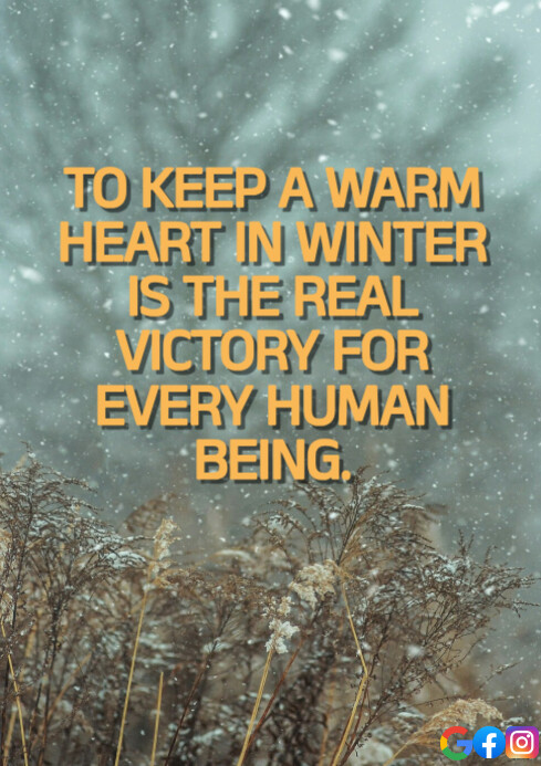 WARM AND WINTER QUOTE TEMPLATE | PosterMyWall