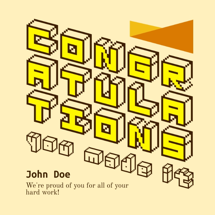 Warm Theme Congratulations message | PosterMyWall