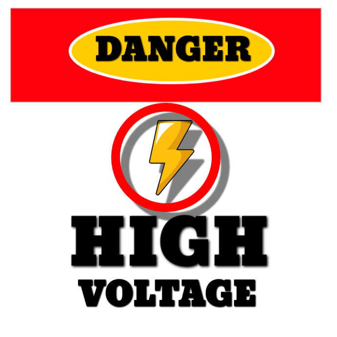 Warning, high voltage Template | PosterMyWall