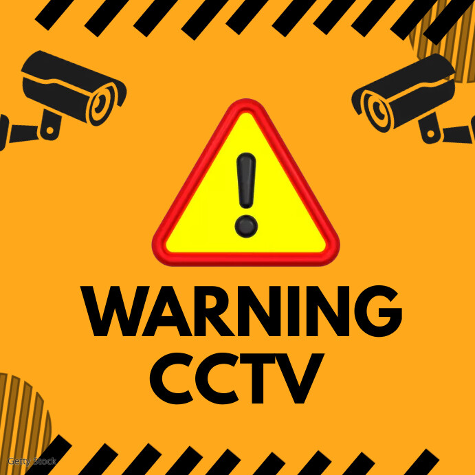 WARNING CCTV Template | PosterMyWall