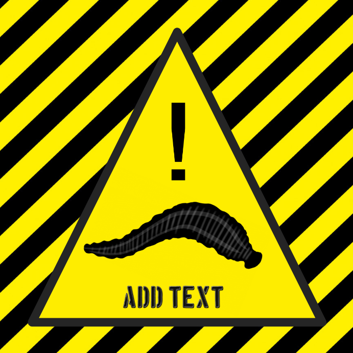 Copy of warning Leech - Leeches - yellow and black stripes | PosterMyWall