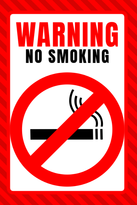 Warning No Smoking Template | PosterMyWall