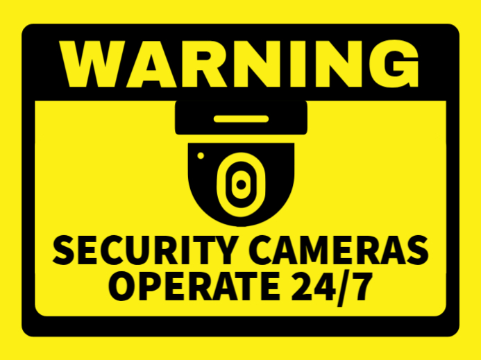 Warning Security Camera Template | PosterMyWall