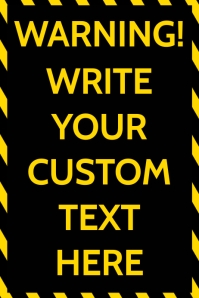 Workplace Warning Poster Template | PosterMyWall