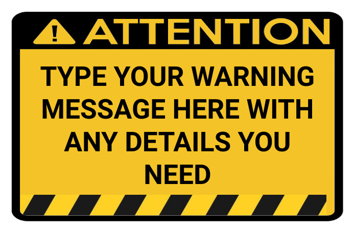 Copy of Warning sign | PosterMyWall