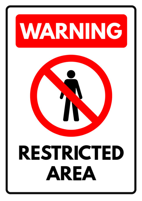 Warning Sign Poster Modelo | PosterMyWall