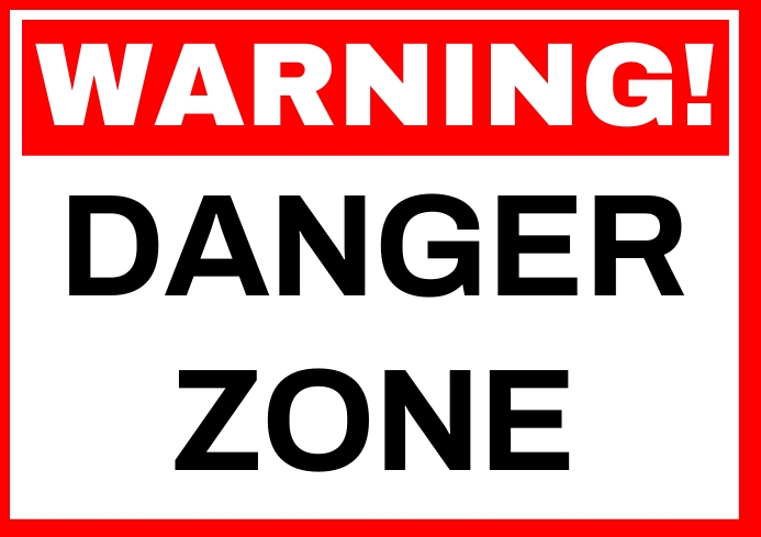 Warning signage design template | PosterMyWall