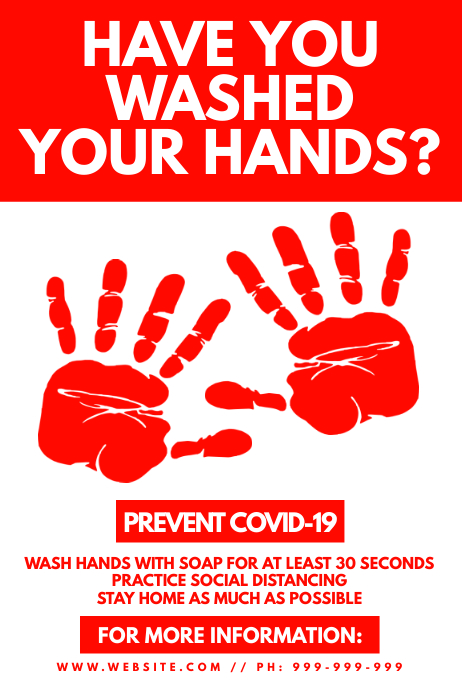Wash Your Hands Design Template | PosterMyWall