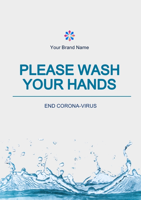Copy of wash your hands hygiene poster flyer | PosterMyWall
