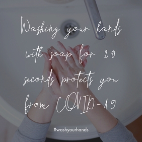Wash Your Hand Instagram Post Template | PosterMyWall