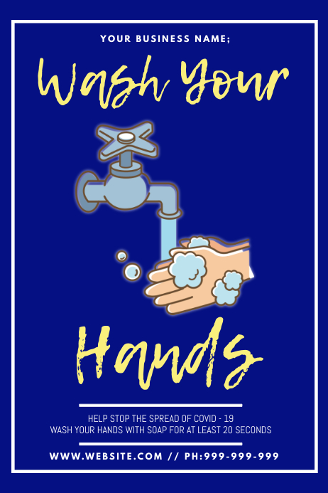 Wash Your Hands Poster Template | PosterMyWall