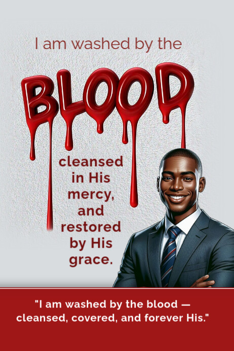 Washed by the blood Template | PosterMyWall