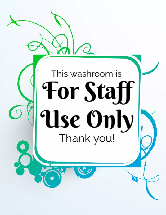 Washroom Signage Template | PosterMyWall