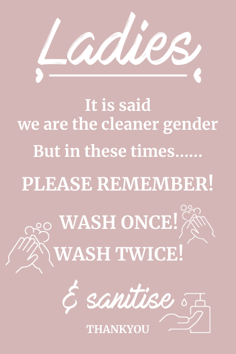 Washroom/Toilet Sign Template | PosterMyWall