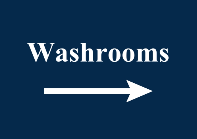 washrooms directions Template | PosterMyWall