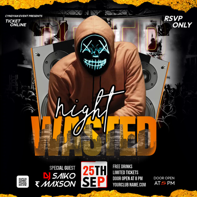 Wasted Night Party Template | PosterMyWall