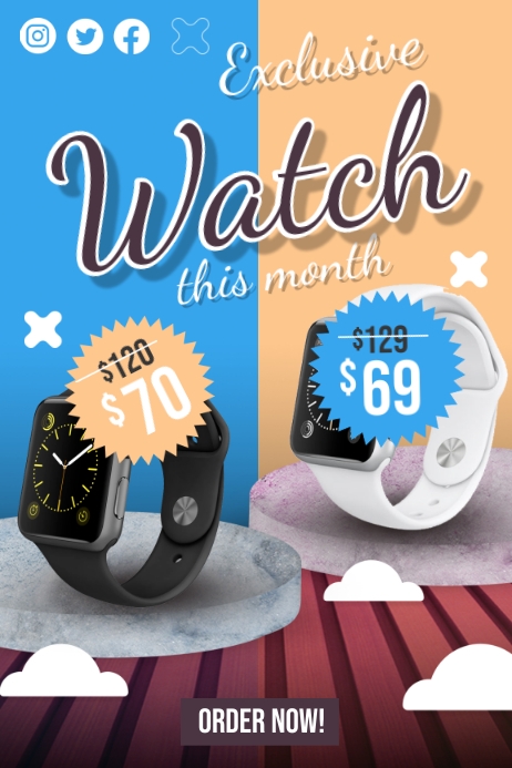 Watch Ads Template | PosterMyWall