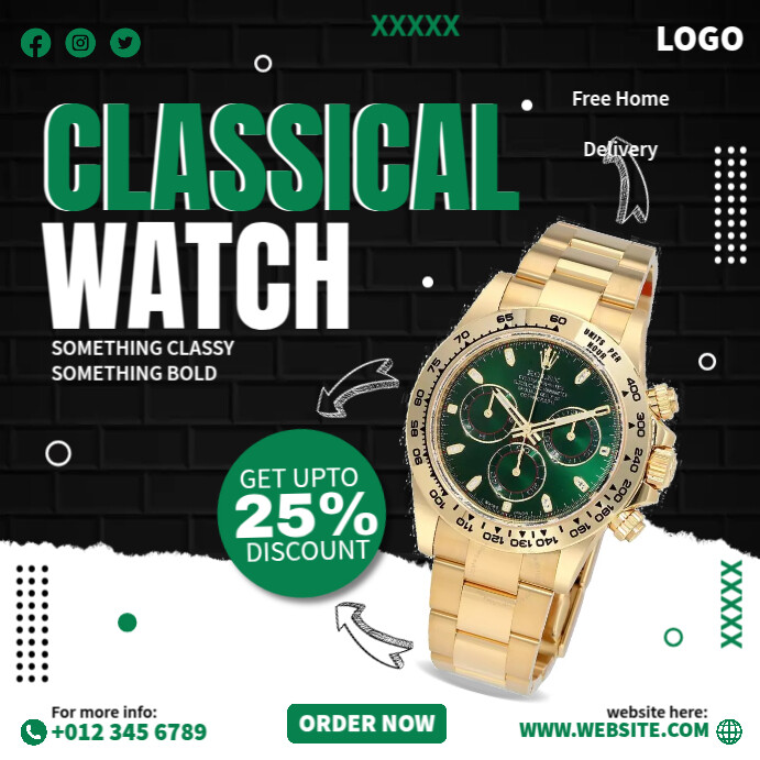 Watch Ads Template | PosterMyWall