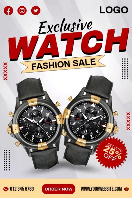 Watch Ads Template | PosterMyWall
