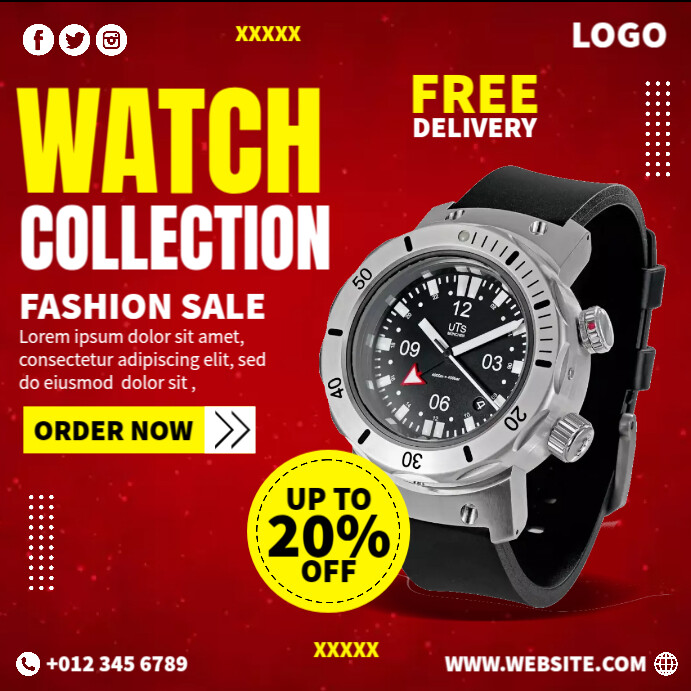 Copy of Watch Fashion Sale | PosterMyWall