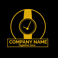 clock watch logo design Template | PosterMyWall