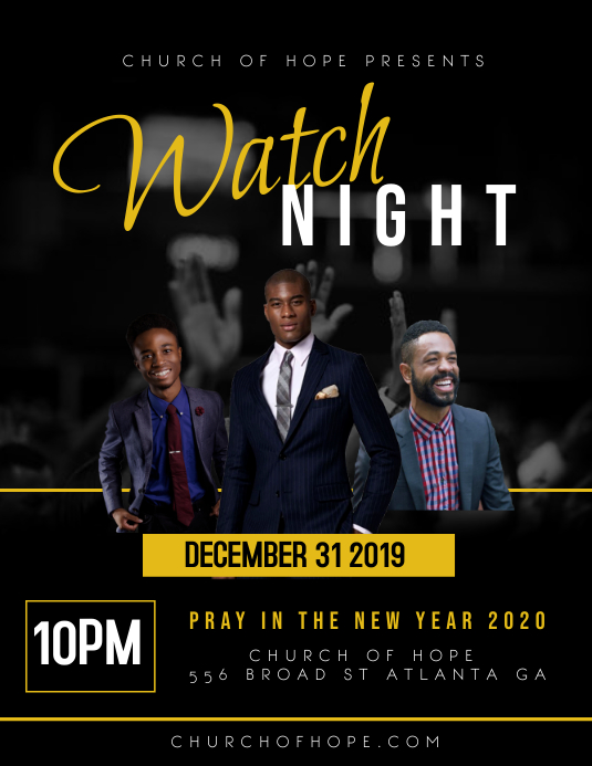 WATCH NIGHT 2020 Template | PosterMyWall