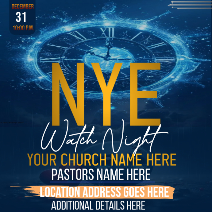 Watch Night 2026 Template | PosterMyWall
