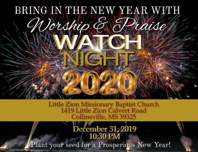 Watch Night Service Template | PosterMyWall