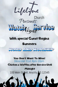 Watch Night Service Template | PosterMyWall