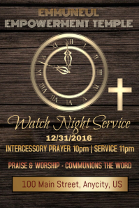 Watch Night Service Template | PosterMyWall